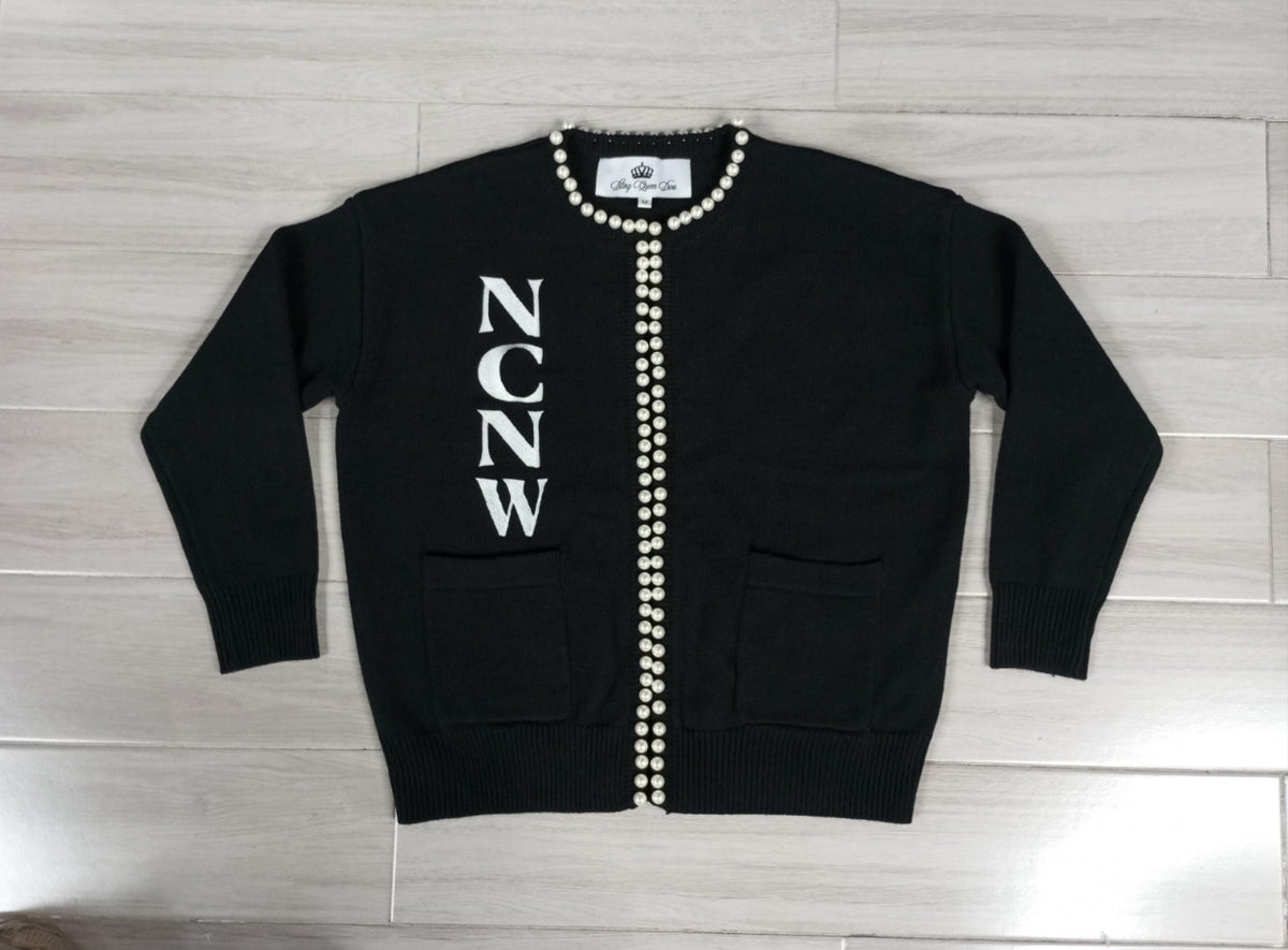 Delta Sigma Theta Sweater with Pearls and Crest – Bling Queen Diva!