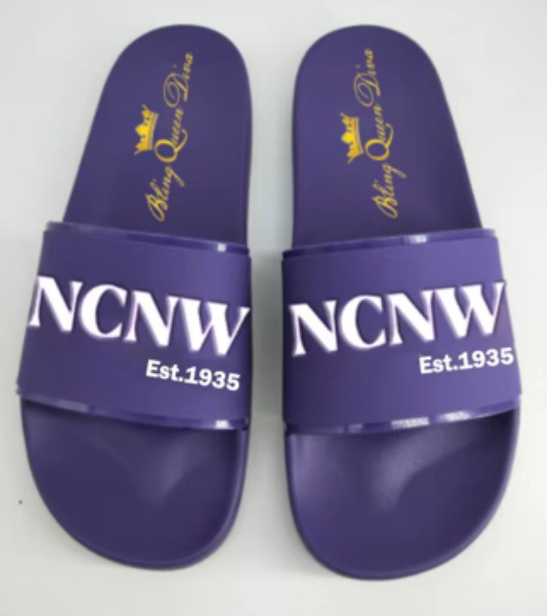 PRE-ORDER SALE! NCNW Purple Slides – Bling Queen Diva!